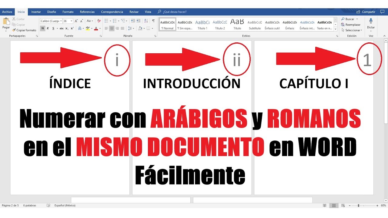 HOW TO NUMBER WITH ROMAN AND ARABIC NUMBERS IN THE SAME WORD DOCUMENT