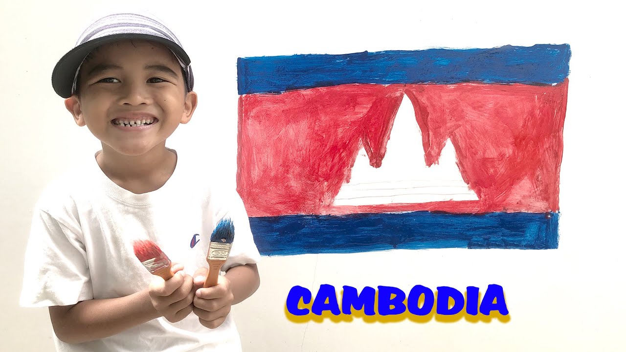 How to drawing Cambodia Flag | Let's learn with Chamnan on Chamnan Tips