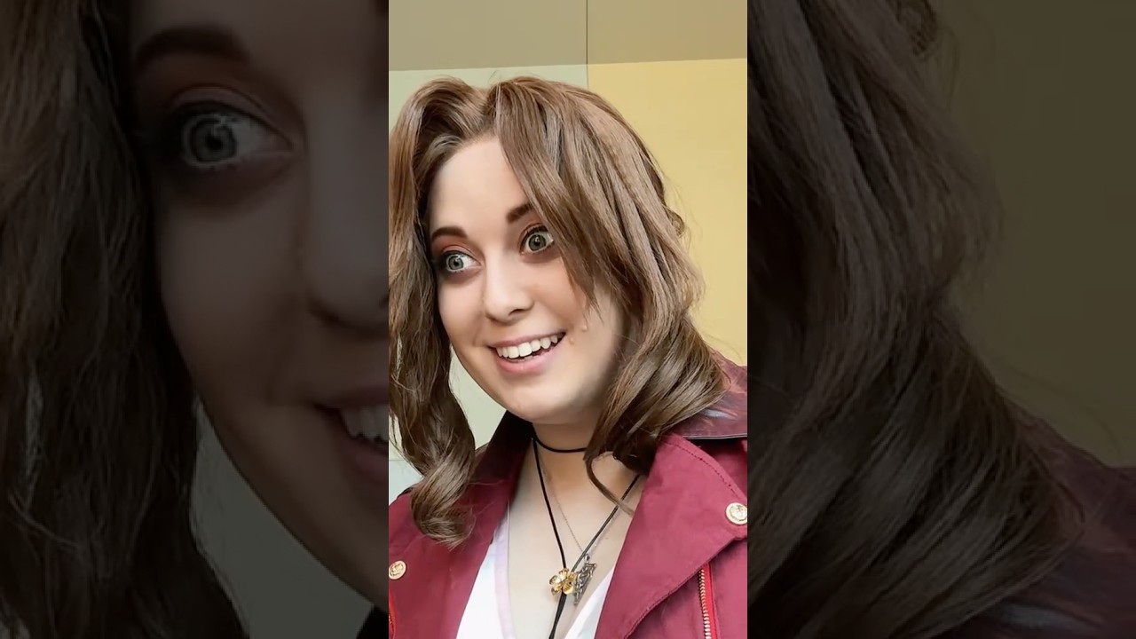 Putting On A Wig Be Like…. #cosplay #cosplayer #aerithgainsborough #finalfantasy