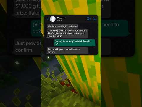 Phishing Text Message Prank #2: $1,000 Gift Card Scam