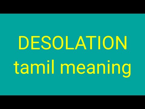 DESOLATION tamil meaning/sasikumar