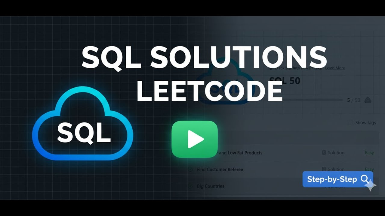 LeetCode SQL 50 Interview Questions & Solutions | SQL Practice for Data Engineer , Analyst & SDE