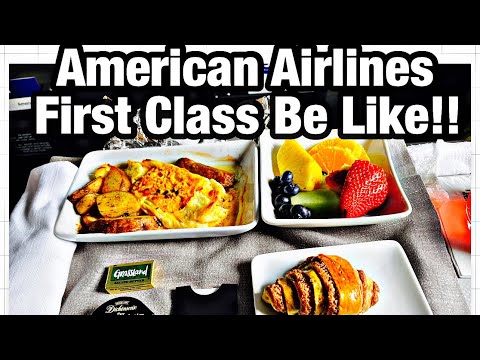 First Class Dining | First Class Be Like!!!! American Airlines | Food Review