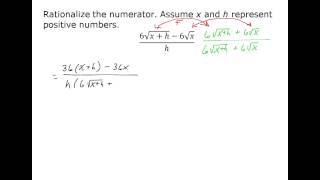 Lesson 36 Rationalize the Numerator | Channels for Pearson+