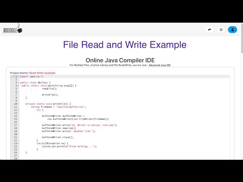 Reading and Writing Files in JDoodle.com