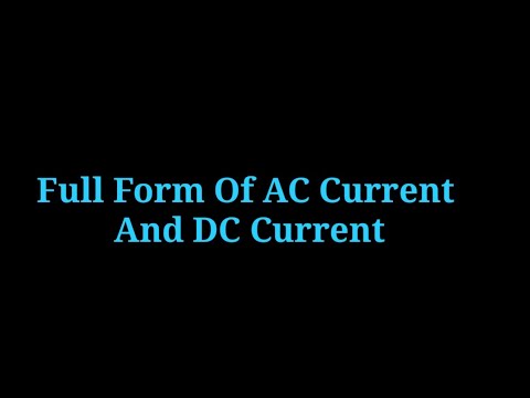 Full Form Of AC Current And DC Current || Electrical Tips And Tricks