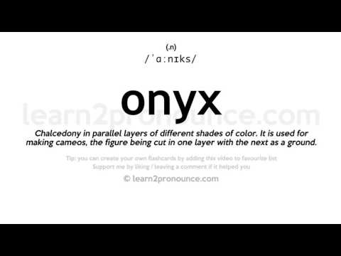 Pronunciation of Onyx | Definition of Onyx
