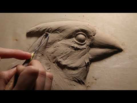 Kellie Pereira - Cardinal Portrait Bas Relief Sculpture Process - Instructional Video