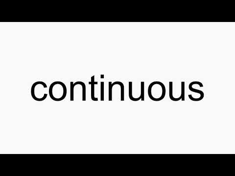 How to pronounce continuous