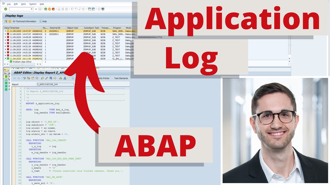ABAP Tutorial: How to Create Your First Application Log (SLG1/SLGD)