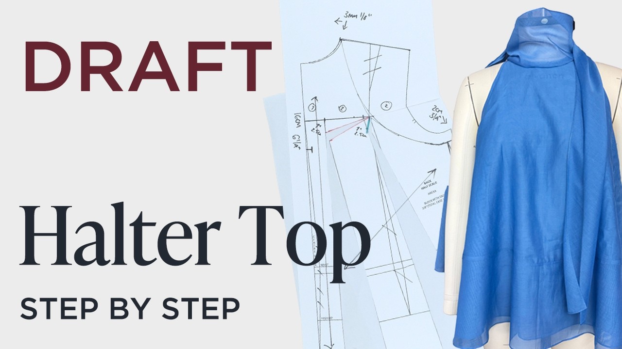 DIY Trapeze Top Pattern Tutorial | Tie-Neck Halter Design