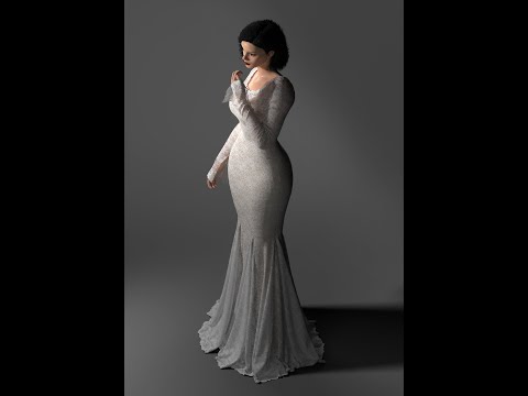 How to create mermaid dress with godet in CLO3D