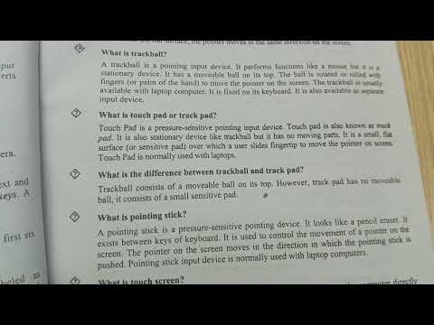 What is the difference between trackball and track pad Chapter 1 Basics Of Information Technology