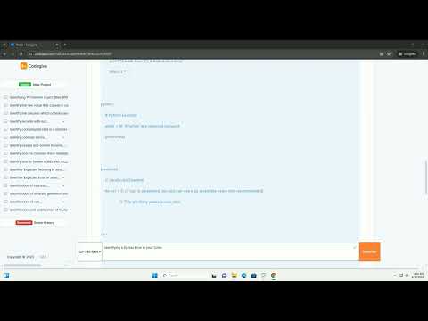 identifying a syntax error in your code