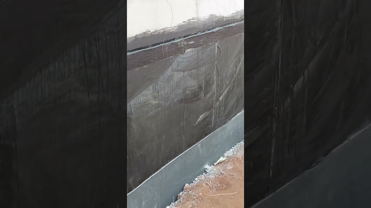 SBS Membrane Application process in retaining wall