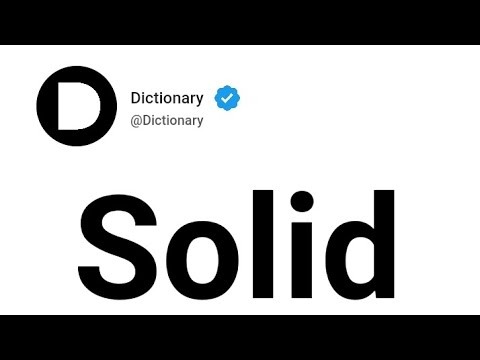 Solid Meaning In English