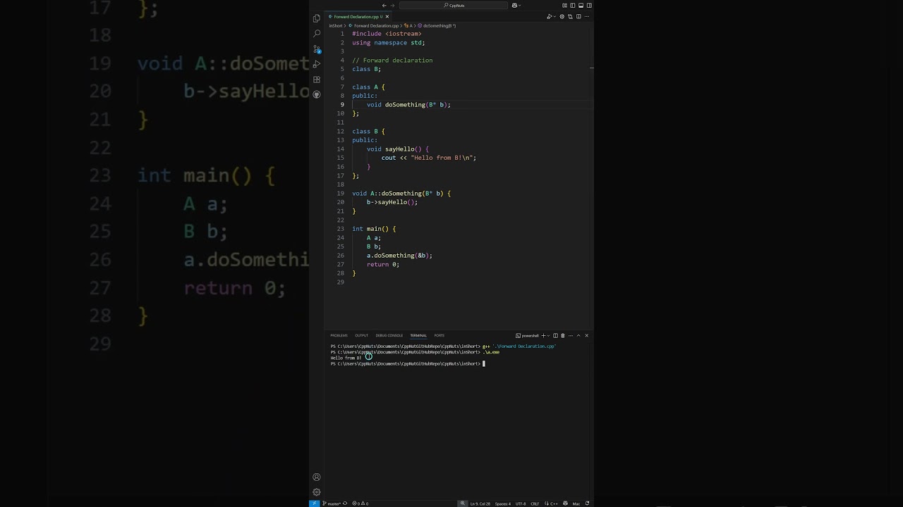 Forward Declaration in C++ | Simple Explanation with Example
