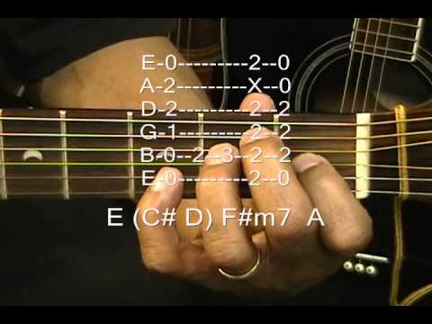 Chord Transition Guitar Lesson A Major - F# Minor Building A Mystery@EricBlackmonGuitar