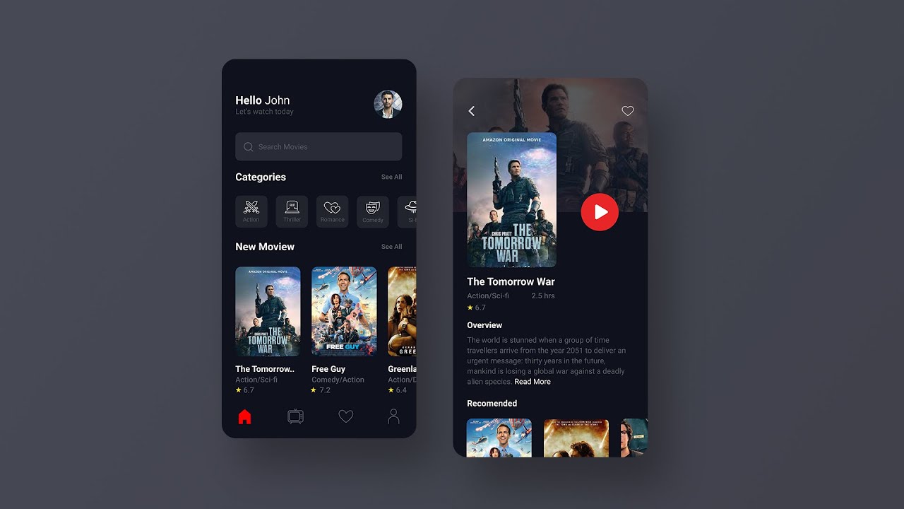 Movies App design | UI design Tutorial In Figma