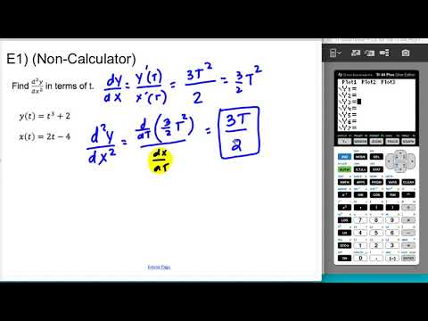 09.02 (BC Only) Second Derivatives of Parametric Equations