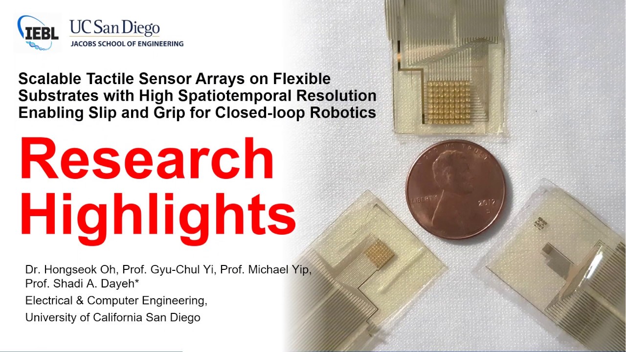 Research Highlights: Scalable Tactile Sensor Arrays on Flexible Substrates