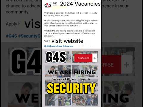 G4S Company is Hiring for Security Jobs in Dubai