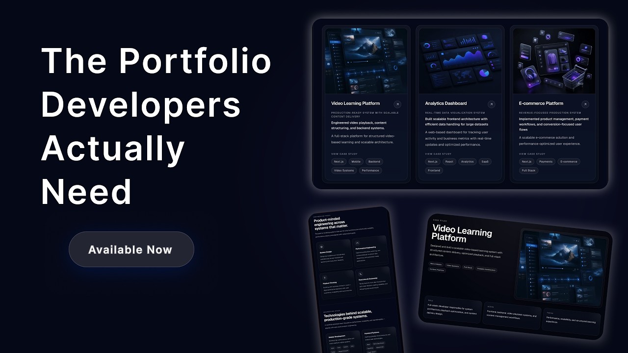 Premium Developer Portfolio Template | Next.js + TypeScript