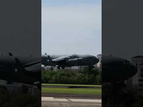 U. S. Air Force C-17 Globemaster III Landing in San Juan, Puerto Rico. (SJU)