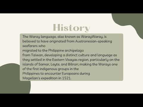 WARAY-WARAY LANGUAGE