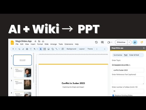 AI + Wikipedia: Fact Checked Presentations at Your Fingertips with MagicSlides