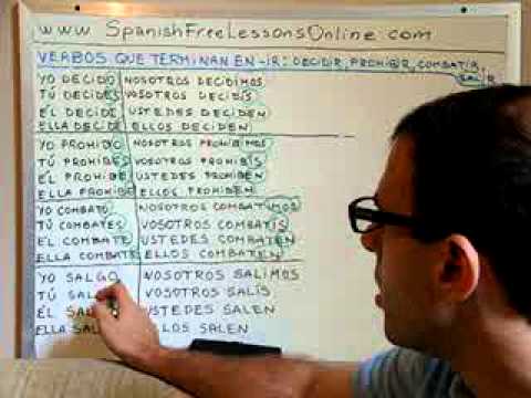 Lesson 21: Spanish verbs that end in IR Video 2/2