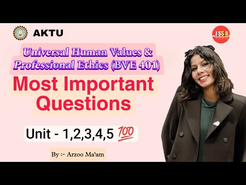 Universal Human Values & Professional Ethics Important Questions Aktu |Aktu UHV important questions|