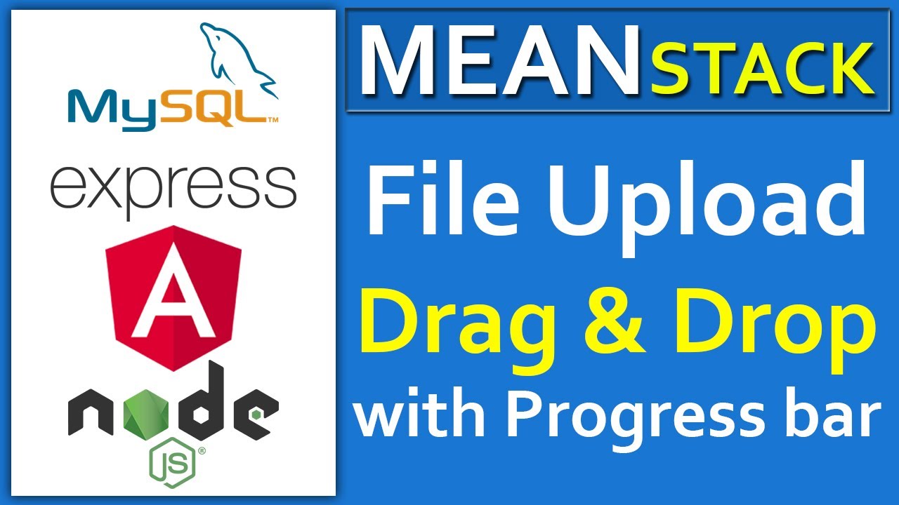 Angular 9 Drag and Drop File Upload with Progress Bar using Node js API