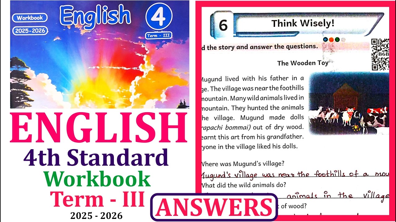 4th standard English workbook term 3 unit 6 Think Wisely l Think Wisely workbook 2026 #4thstandard