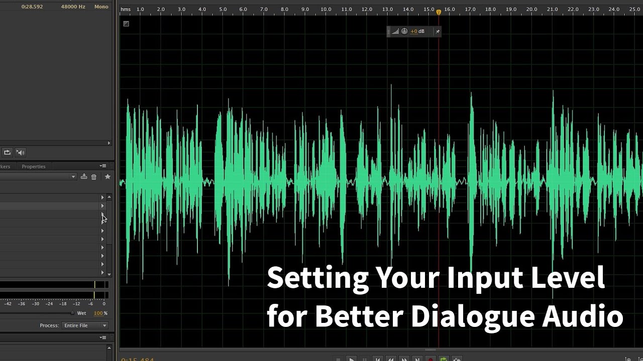 Setting Input Level for Better Dialogue Audio