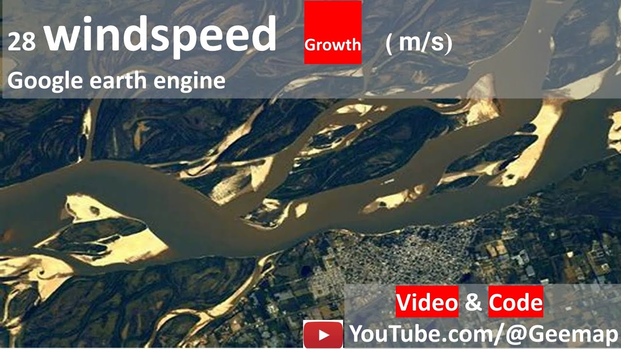 Google Earth Engine toturial 28 WIND SPEED DIRECTION 📈 Remotesensing qgis earth observation