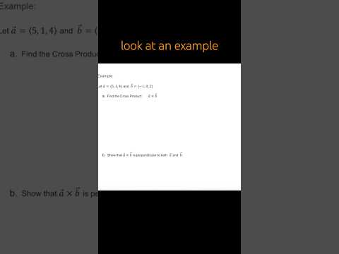 Calculate Cross Product between two 3D Vectors
