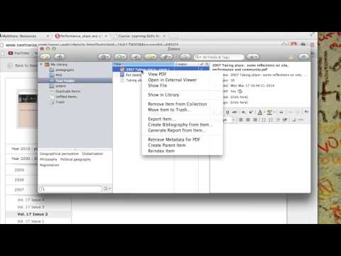 Video 6: Obtaining bibliographic information from a Journal