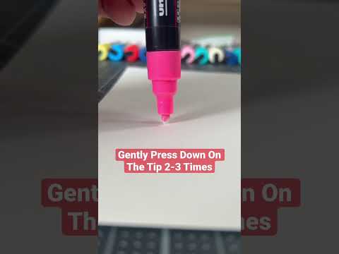 Do This To Activate Posca Pens! π€― #art #posca #shortsmaschallenge