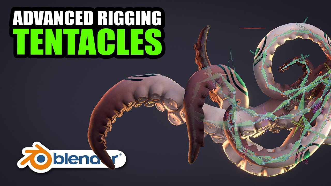 Tentacle rigging in Blender - Complex rig for complex animation