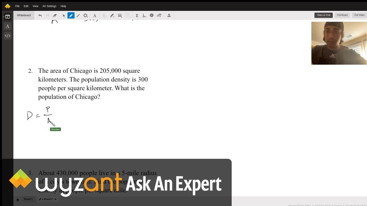 IM 3 worksheets for 8/22 population density