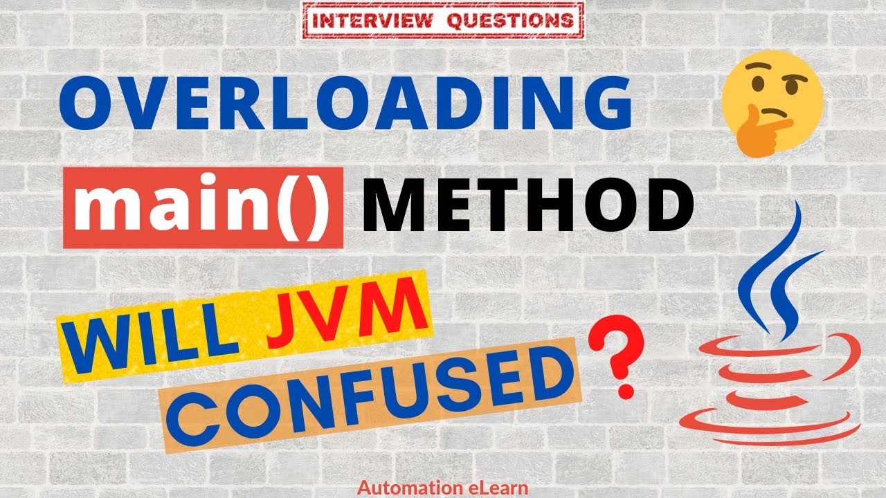 Can We Overload main() Method in Java | What is JVM Choice | Java Interview Question