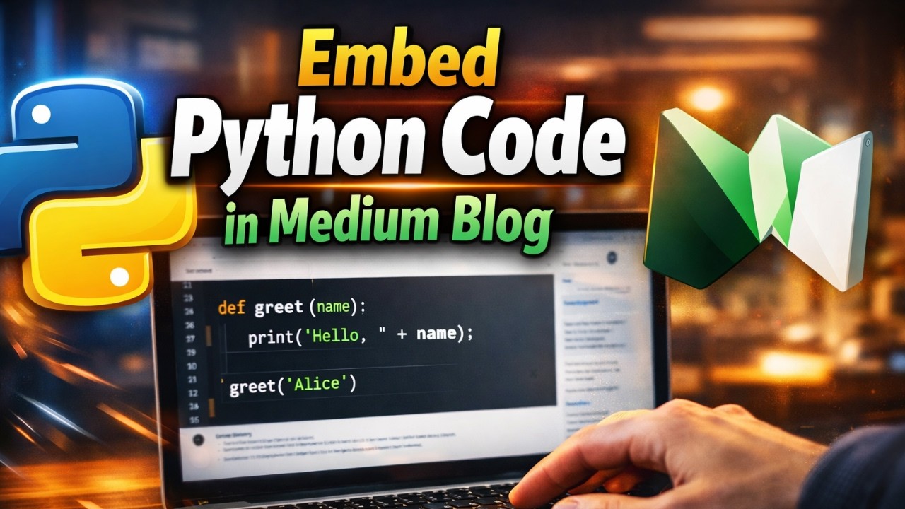 How to Embed Python Code in Medium Blog Post | Python Tutorial for Beginners