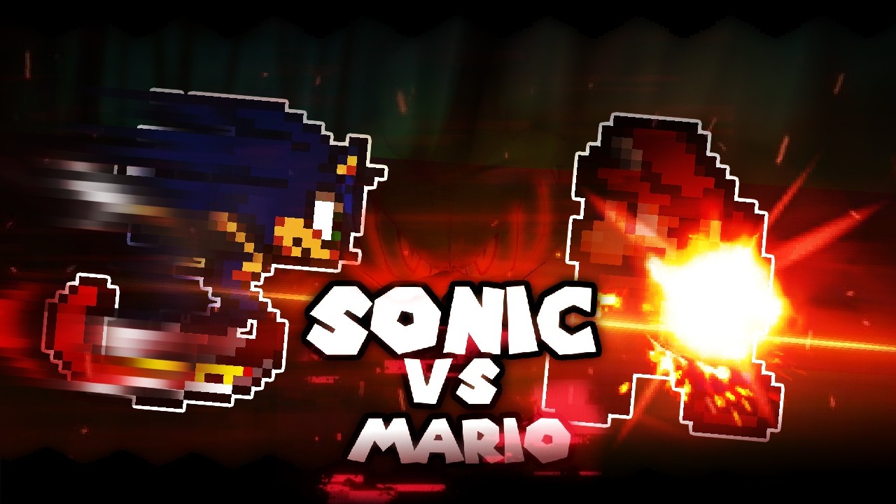 Sonic vs Mario  - Sprite Animation (Animated by Your Too Slow)