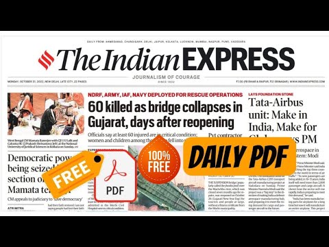 The Indian Express Newspaper Pdf Free Daily Telegram | Indian Express Epaper Pdf Free Daily #pdf