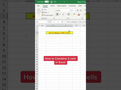 How to Merge 2 Cells in Excel! #excel