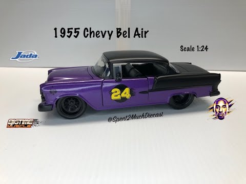 1955 Chevy Bel Air by Jada | Big Time Muscle | Scale 1:24 Diecast | Kobe Bryant #24 | Unboxing |