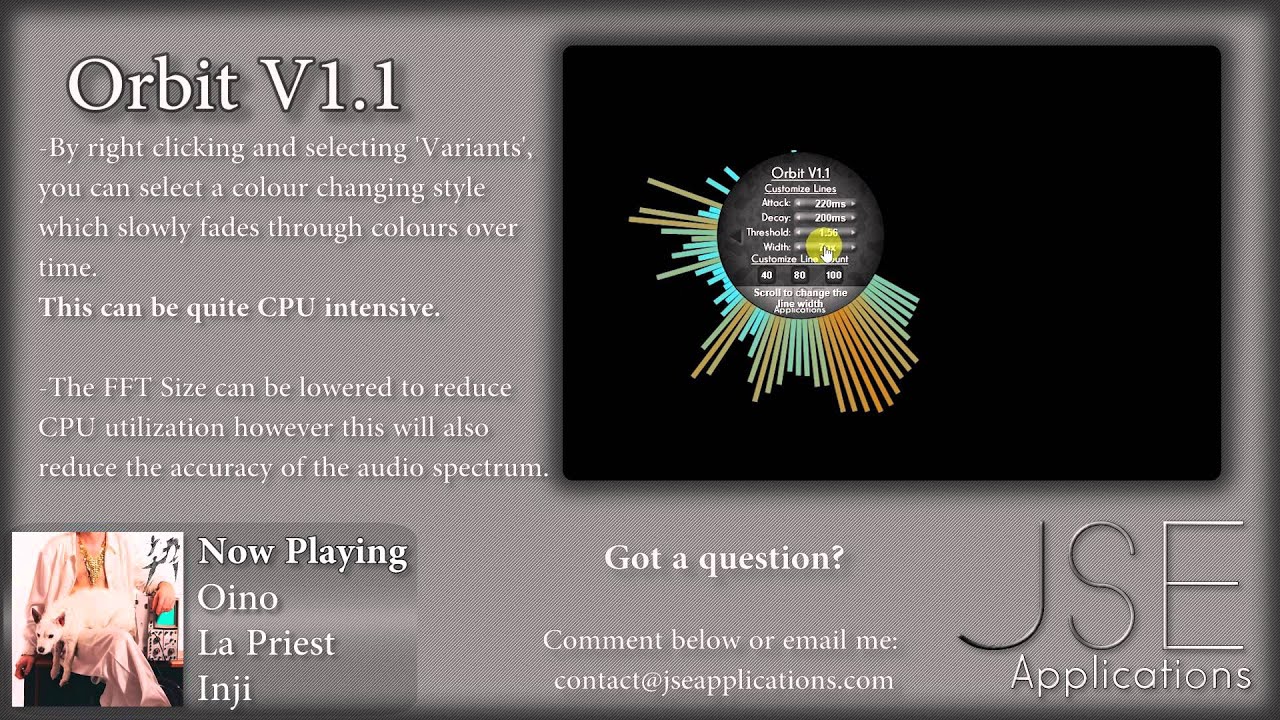 Orbit v1.1 [Customizable Circular Visualizer Rainmeter Skin]