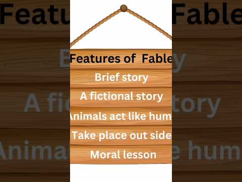 Fable| Features of Fables|Examples of fables| Brainy Nook #fable #kidslearning #kidsworld