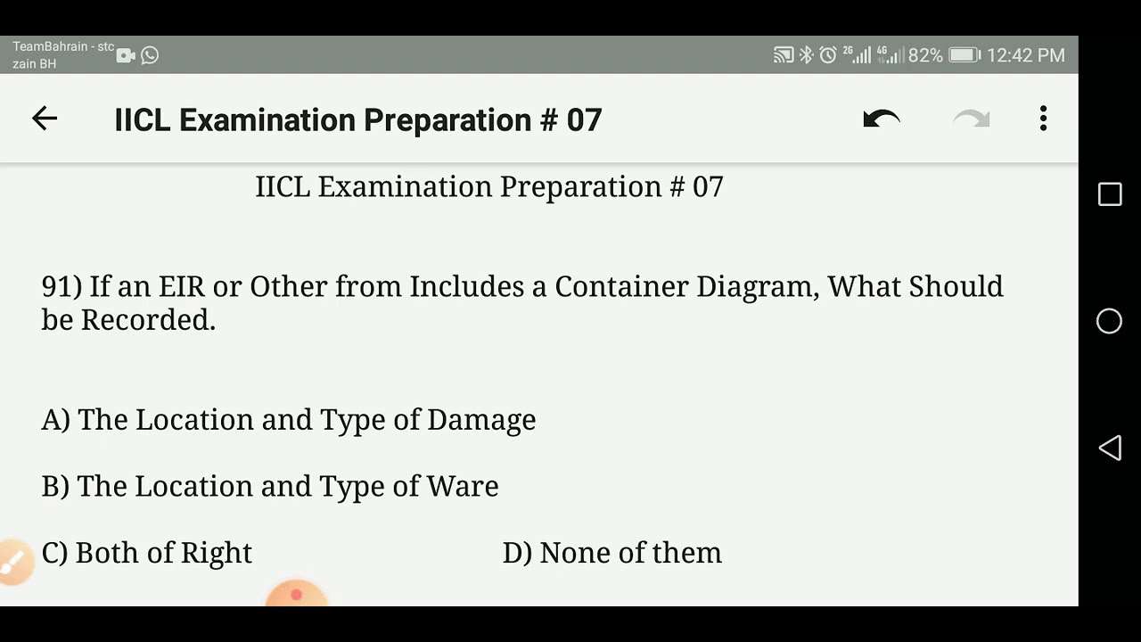 IICL Examination Preparation # 07